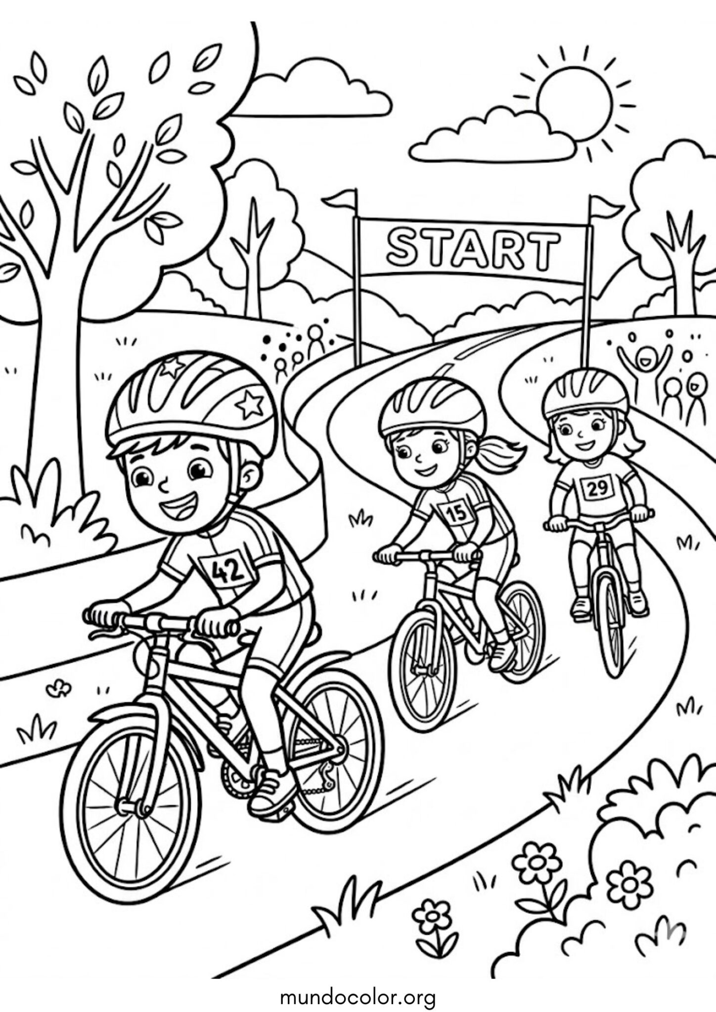 Dibujo de Ciclismo para colorear e imprimir gratis: Imágenes y páginas ...
